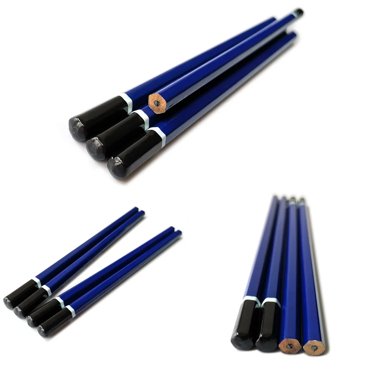 Custom Wood 7" Hexagon Hb Lead Black Graphite Pencil With Dip End - Buy ...