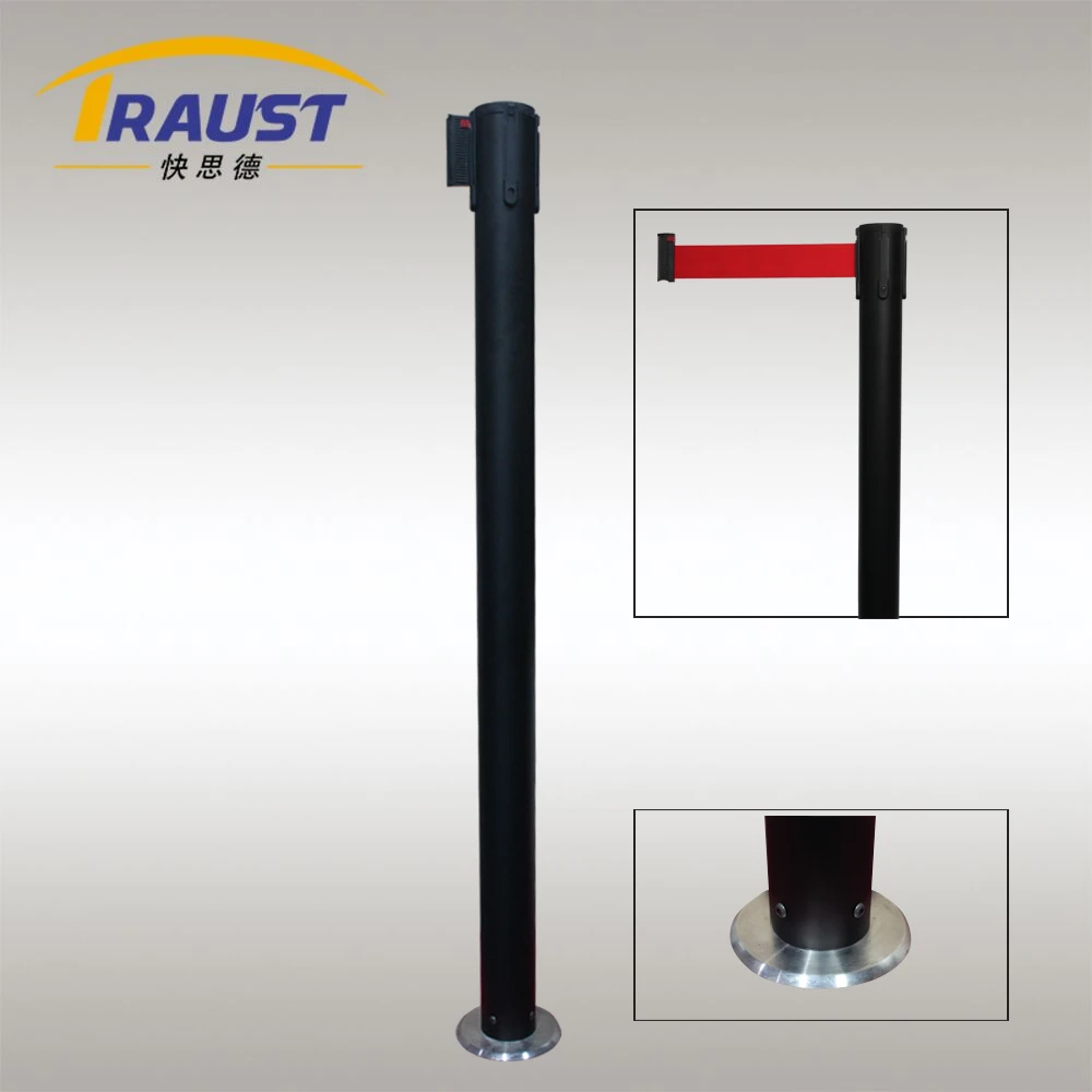Traust Crowd Control Sign Stand Stainless Steel Black Pipe Queue Pole ...