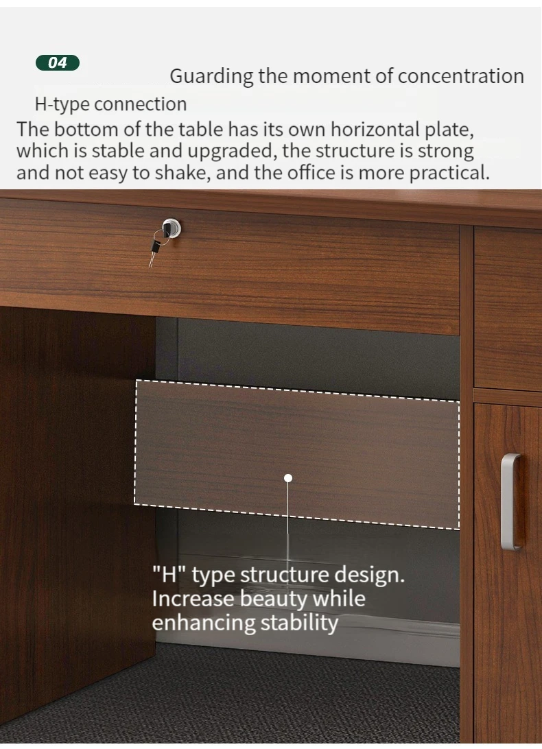 Household Utility Desktop Computer Desk Modern Office Desk and Chair ...