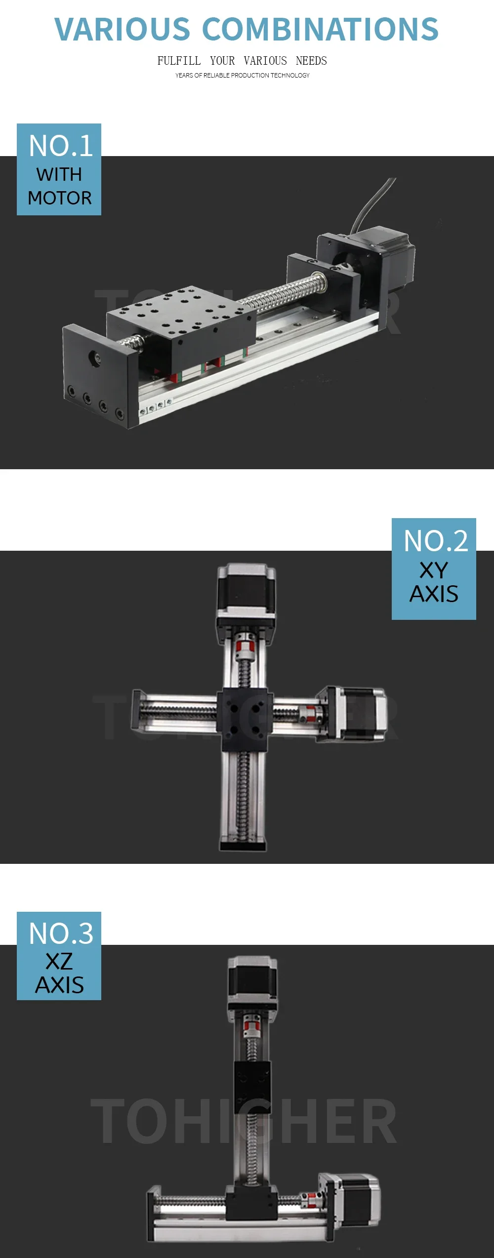 Manual Slide Table CNC Linear Guide Rail 100-1000mm Stroke