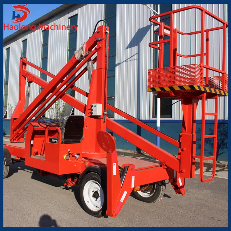 Haolong Mechanical Electric Self Propelled Curved Arm Aerial Work ...