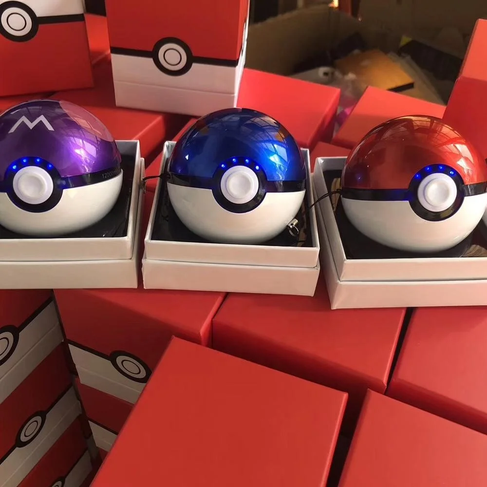 Led Light Celular Battery Charger Poke Mon Go Pokeball Power Bank - Buy ...