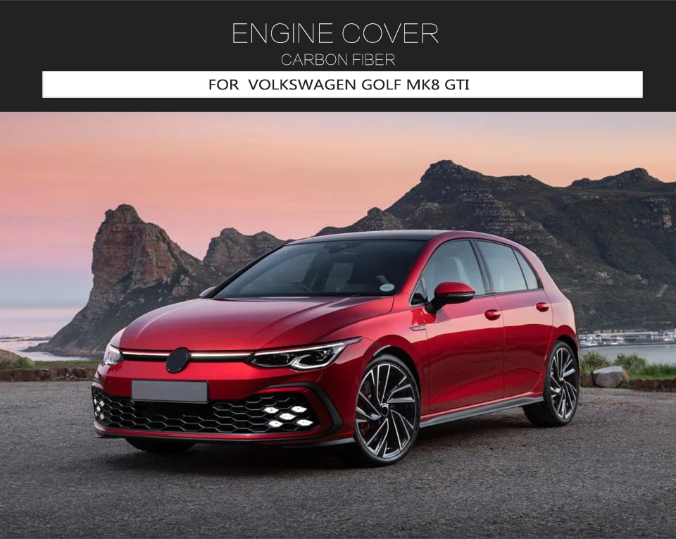 Dry Carbon Fiber MK8 Front Engine Hood Cover for VW Golf MK8 GTI 2021 ...