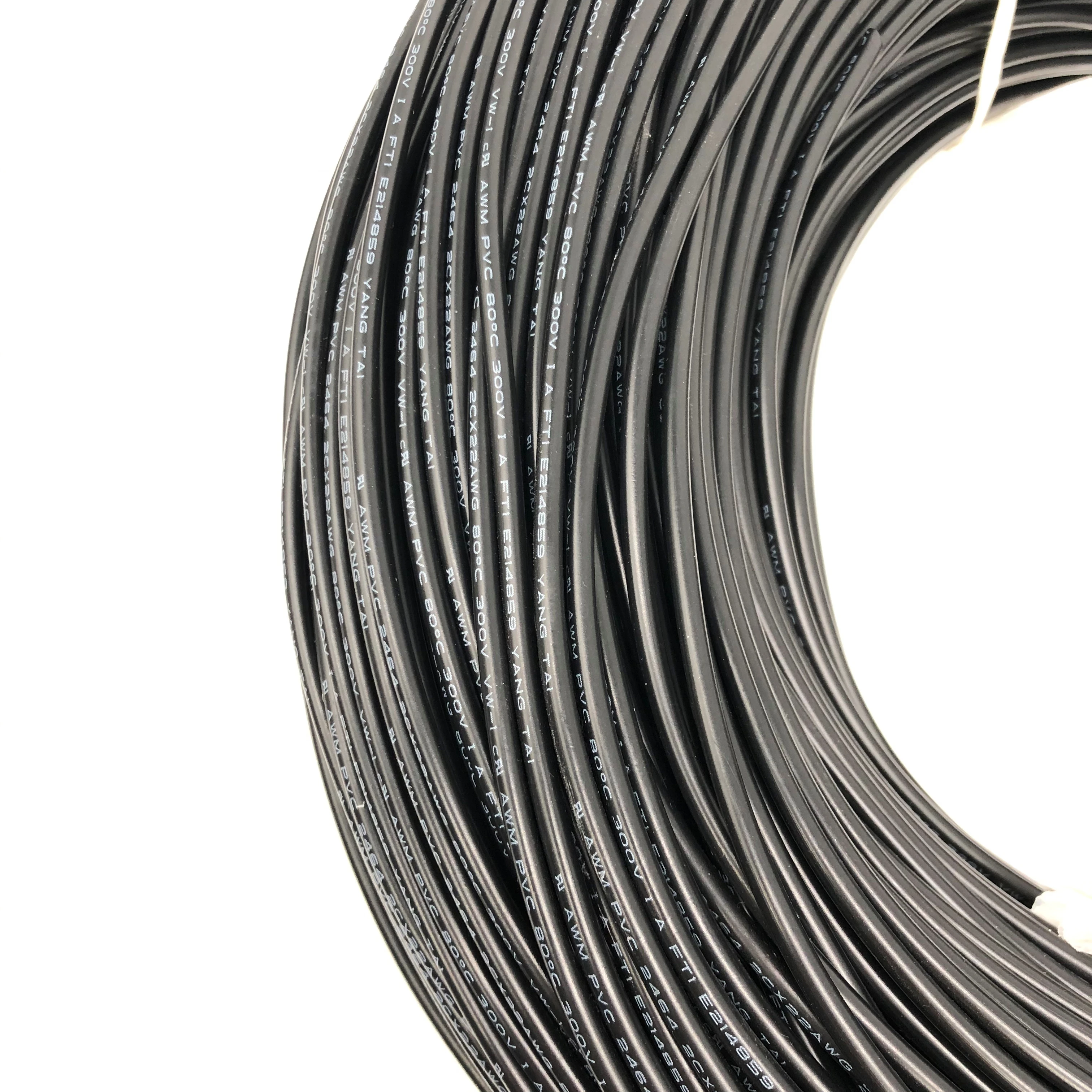 Insulated Wire Awm 2464 22awg Vw 1 2C*22AWG 80c 300v PVC Tinned Copper ...