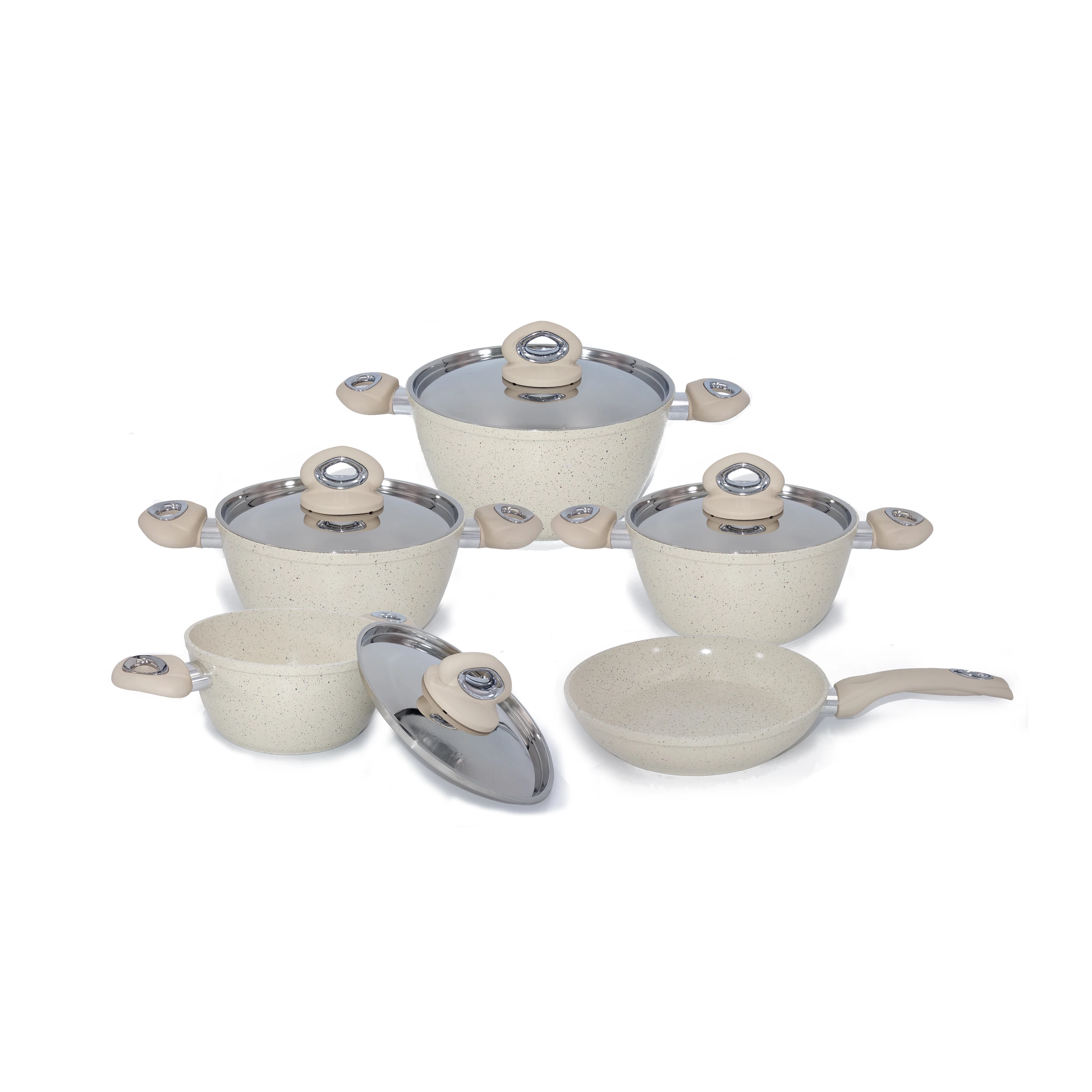 Dessini Life Smile Style Kitchen Basic Nonstick Pots Pressed Aluminum ...