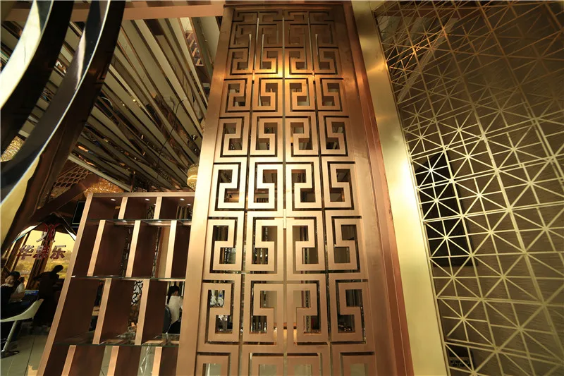 Hotel Lobby Metal Divider Screen Restaurant Hall Dining Room Wall ...