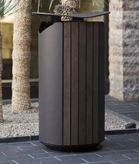 Alibaba.com: Outdoor Wooden Public Street Park Garbage Decorative Trash ...