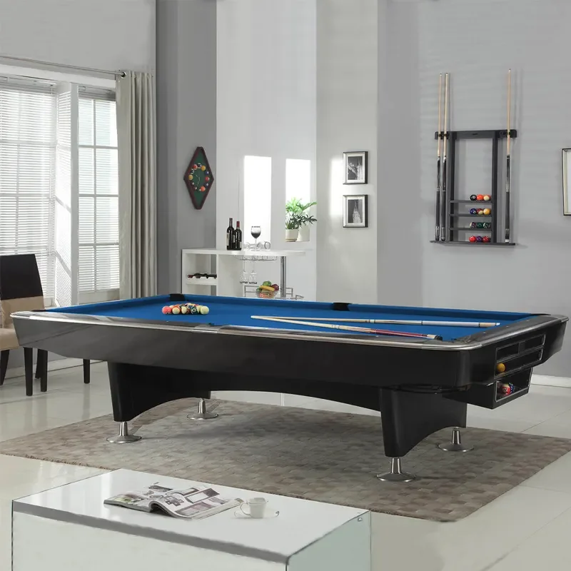 Modern Luxury 9ft Pool Table with Solid Wood Leg Snooker Cue Custom ...