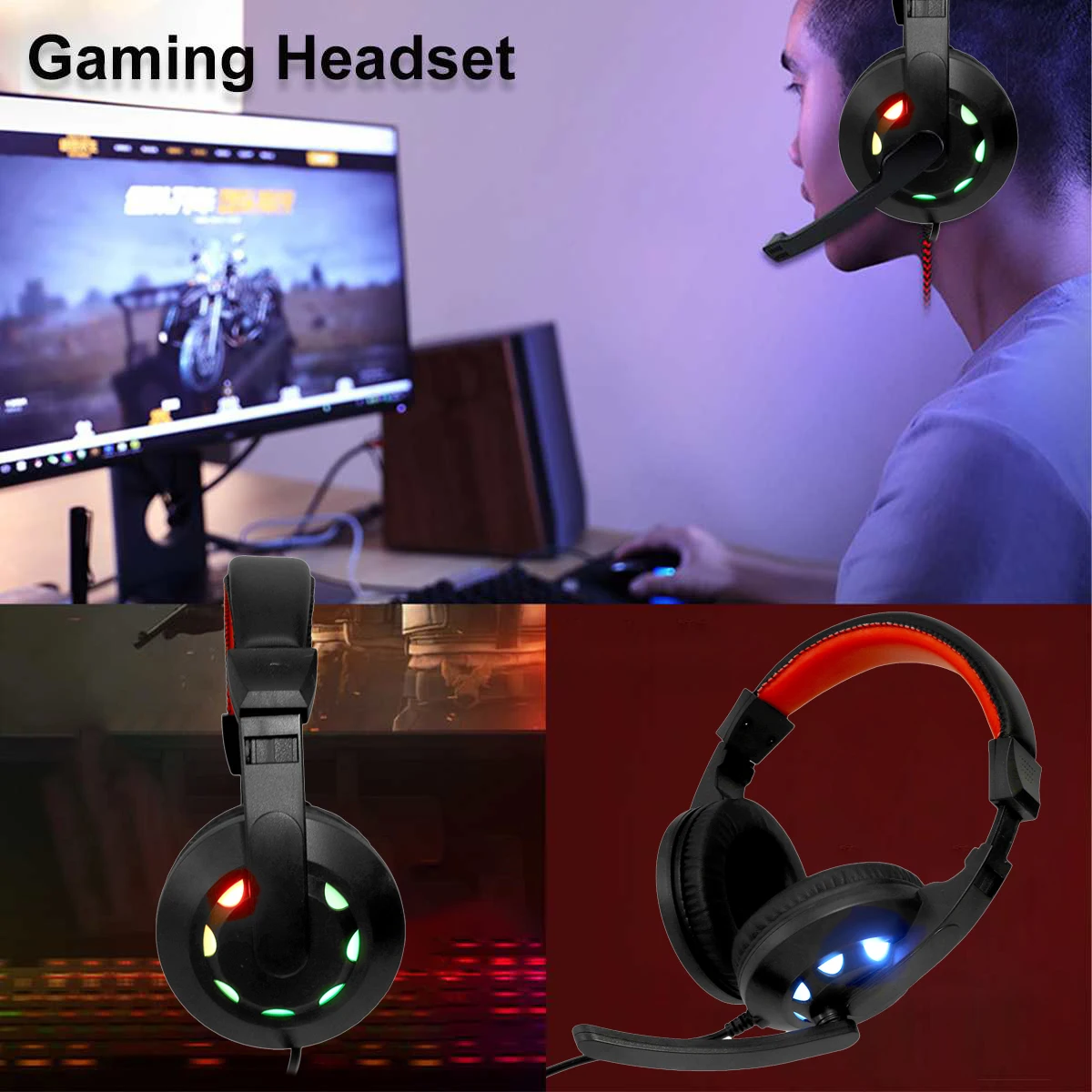 TOP Selling LED RGB Gaming Keyboard Mouse Combo Kit With Headphone Pad ...