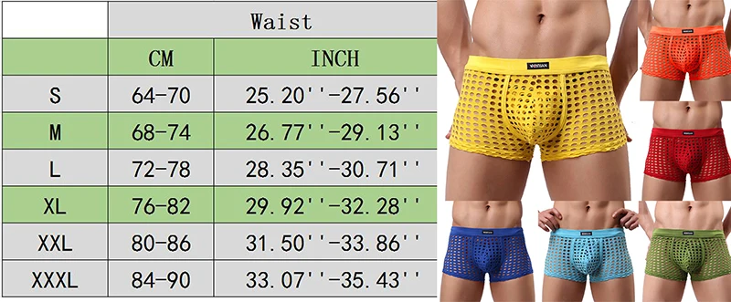 Funny Mens Boxers Briefs - Comfortable Hollow Mesh Shorts