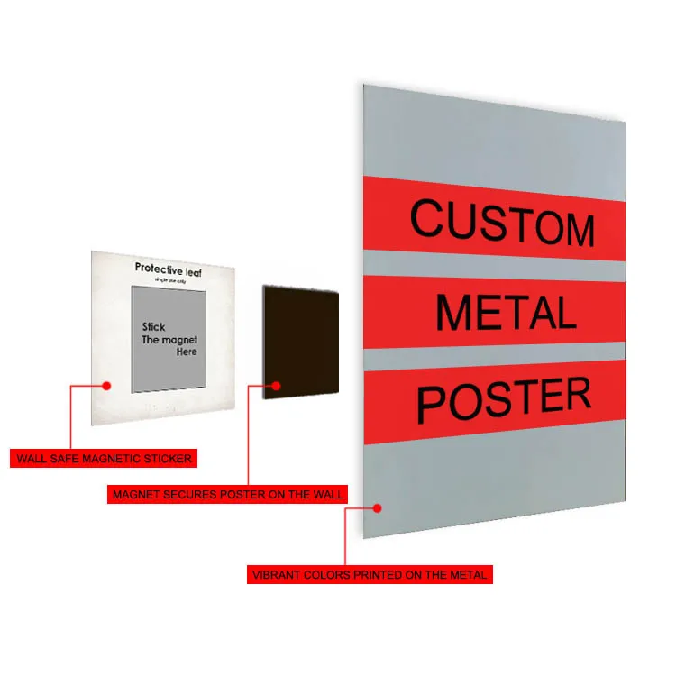 Magnet Hanging System Poster Custom Metal Posters Movie Comic Landscape ...