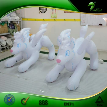 Riding Flying Hongyi Inflatable Wolf Cartoon Animal Inflatable White ...