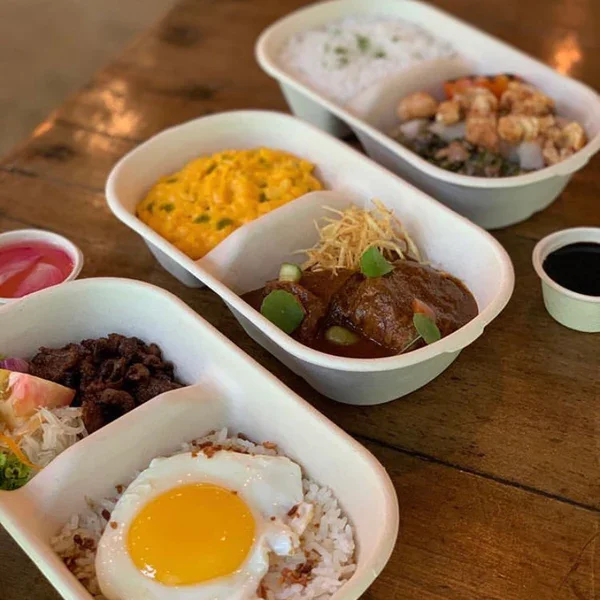 850ml Disposable Biodegradable Takeaway Sugarcane Bagasse Rectangle Salad Blend Bowl With ...