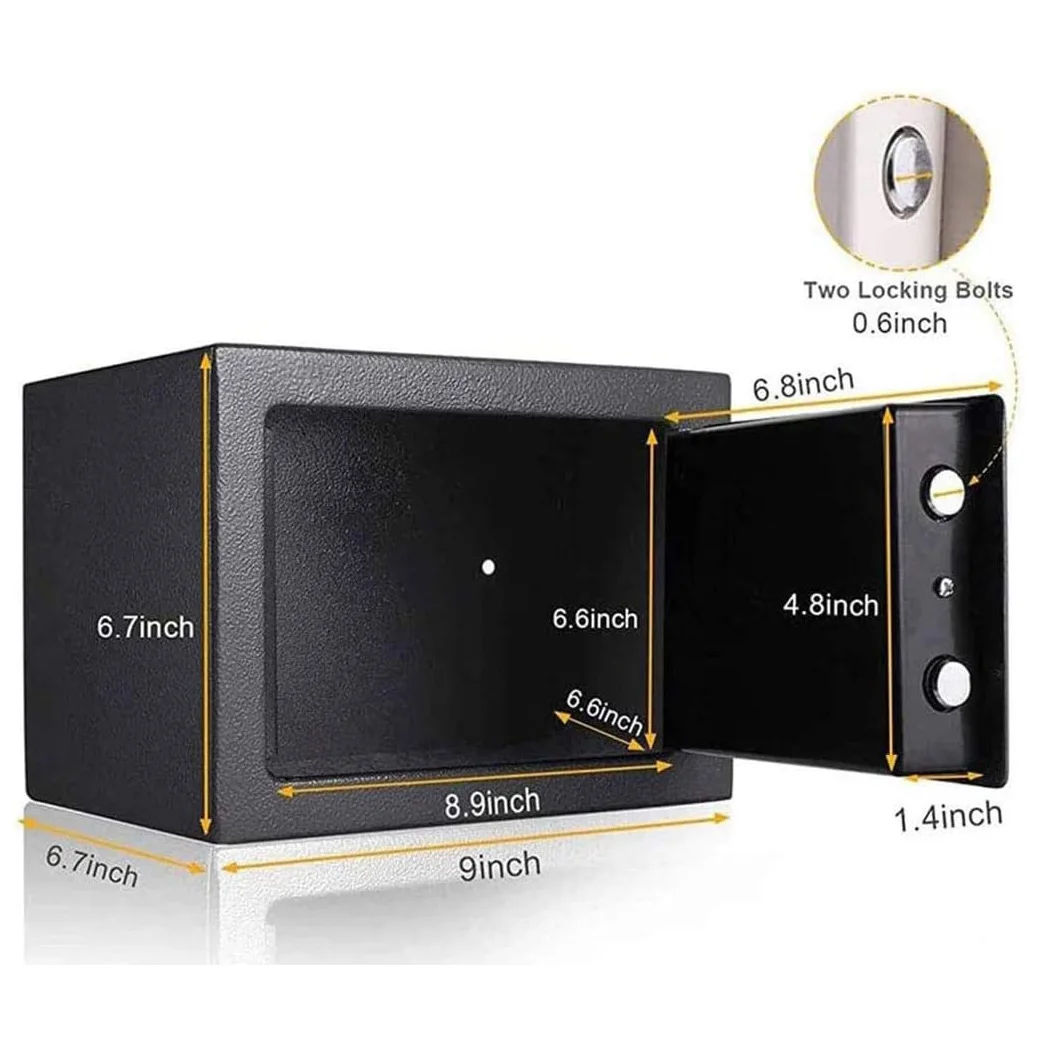 17e Solid Steel Fireproof Safe Security Home Office Money Cash Safety ...