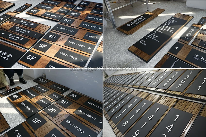 Ezd Customized LED Panel Mirrored Stainless Steel Sign