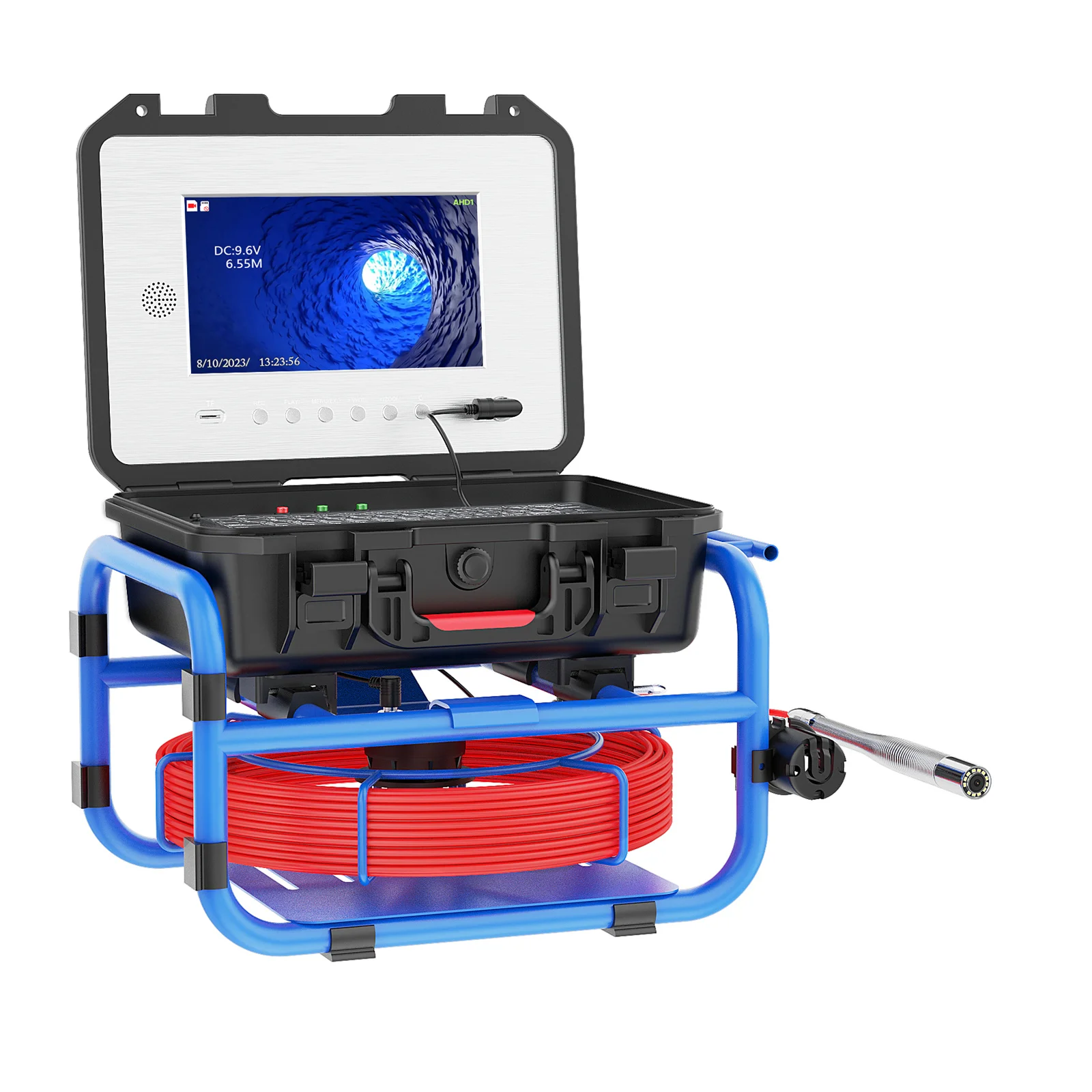 7mm Cable 30m Pipe Inspection Video Camera 10" Ips Drain Sewer Pipeline ...