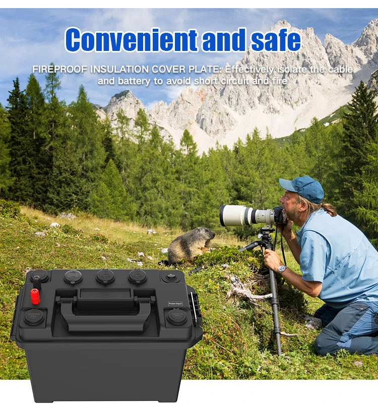 Outdoor Camping Plastic Diy Battery Case Portable Dual Usb Solar Power ...