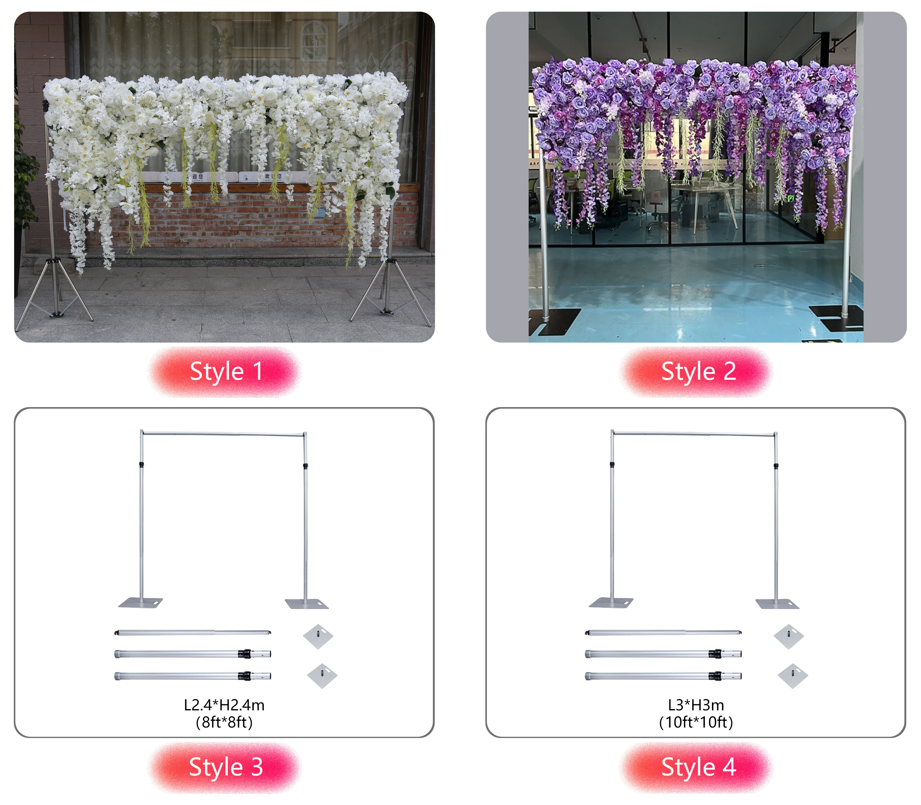 Sn-d013 Flower Wall Panel Backdrop Wedding Decor Stands Backdrop ...