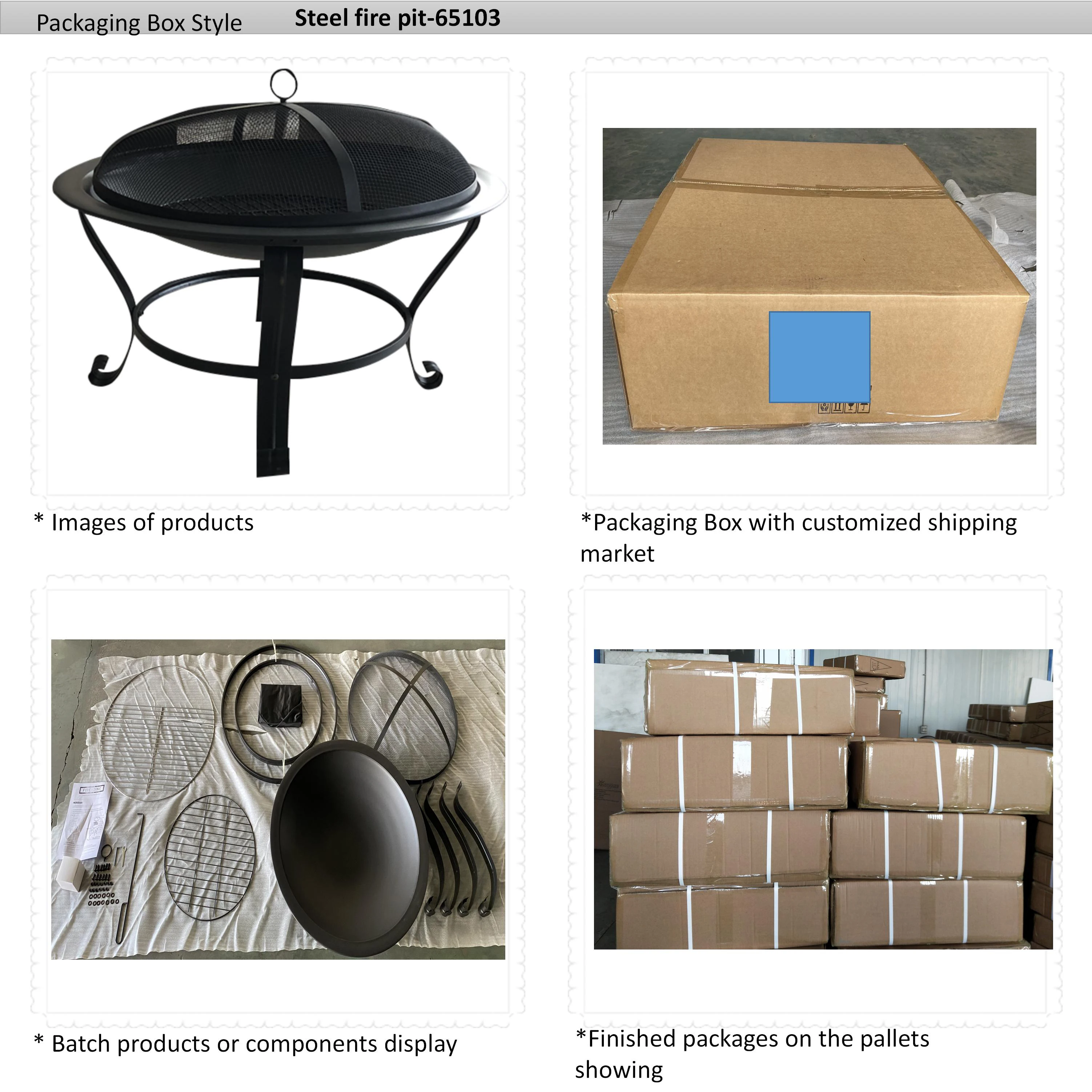 Modern Brazier Patio Barbique Wood Burning Outdoor Grill Fire Place ...