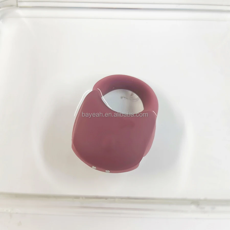 Men's 10 Frequency Vibration Lock Fine Ring Silicone Dual Cock Ring ...