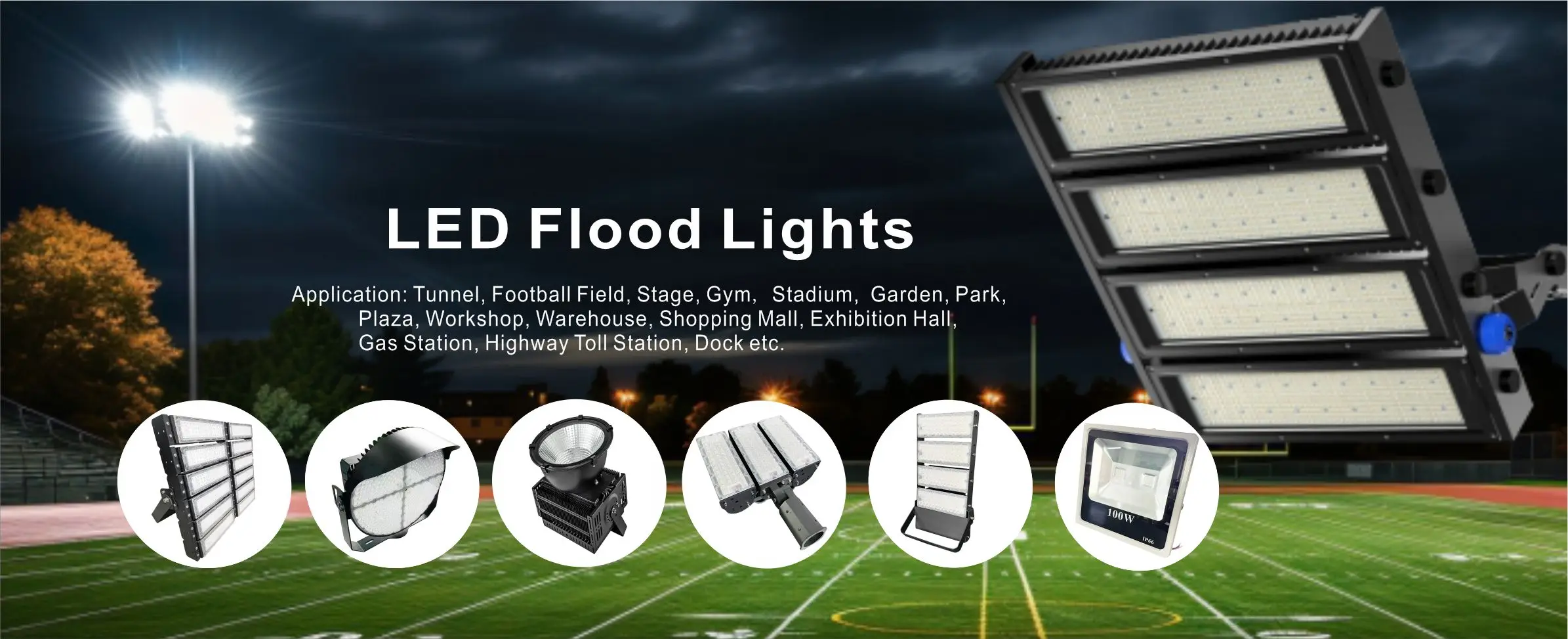 Led Football Stadium Lighting Floodlights 100w 200w 400w 500w 1200w ...