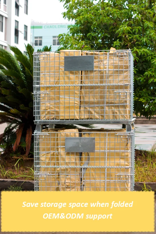 Logistics Pallet Stillage Cage Stackable Industrial Collapsible Storage ...