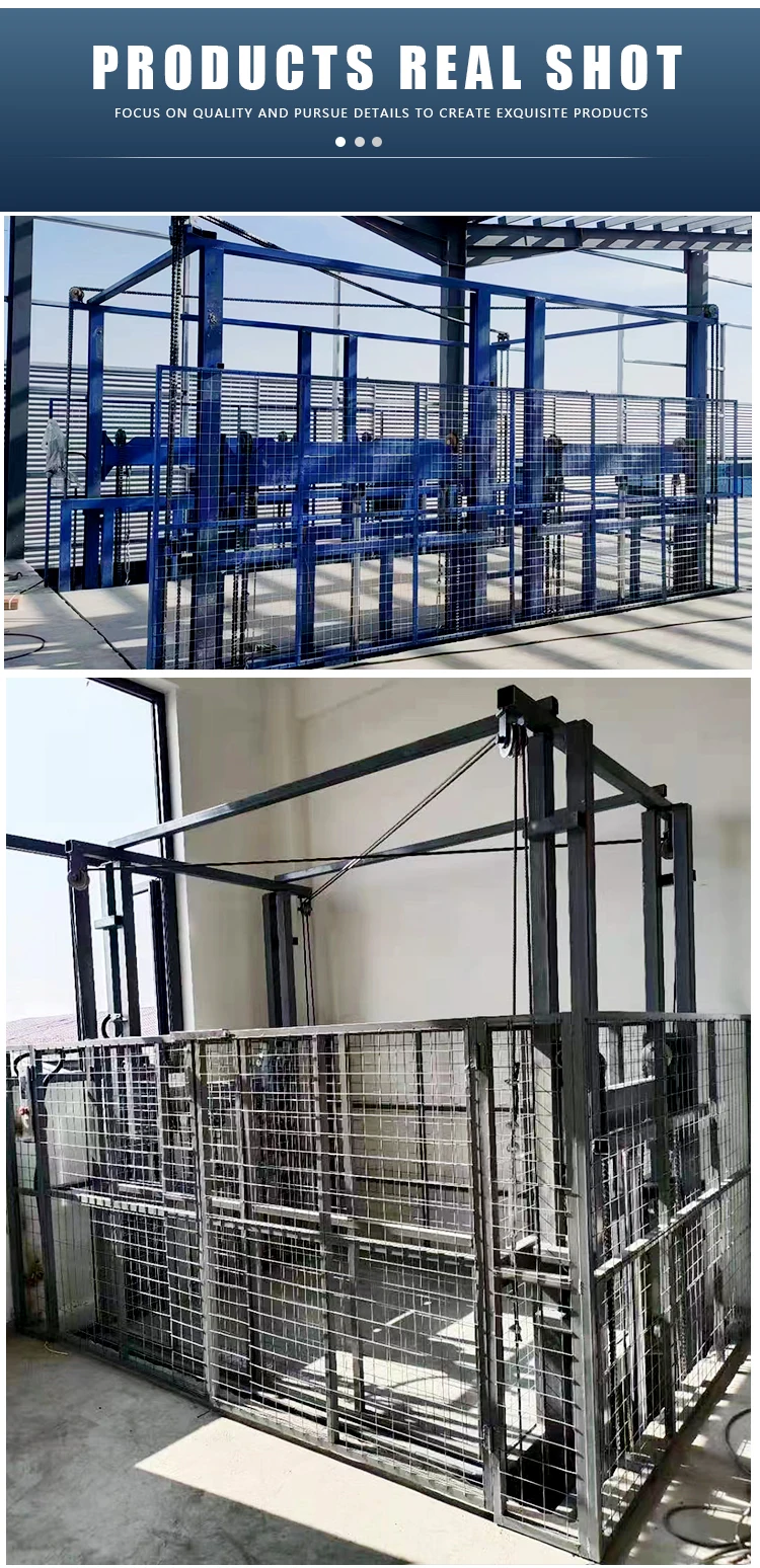 Hydraulic Vertical Cargo Lifter Electric Lifting Platform Warehouse ...