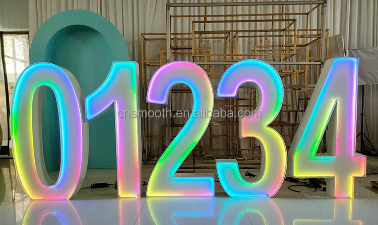 New Design RGB 4ft Large Giant Light up Neon Letters LED Marquee ...