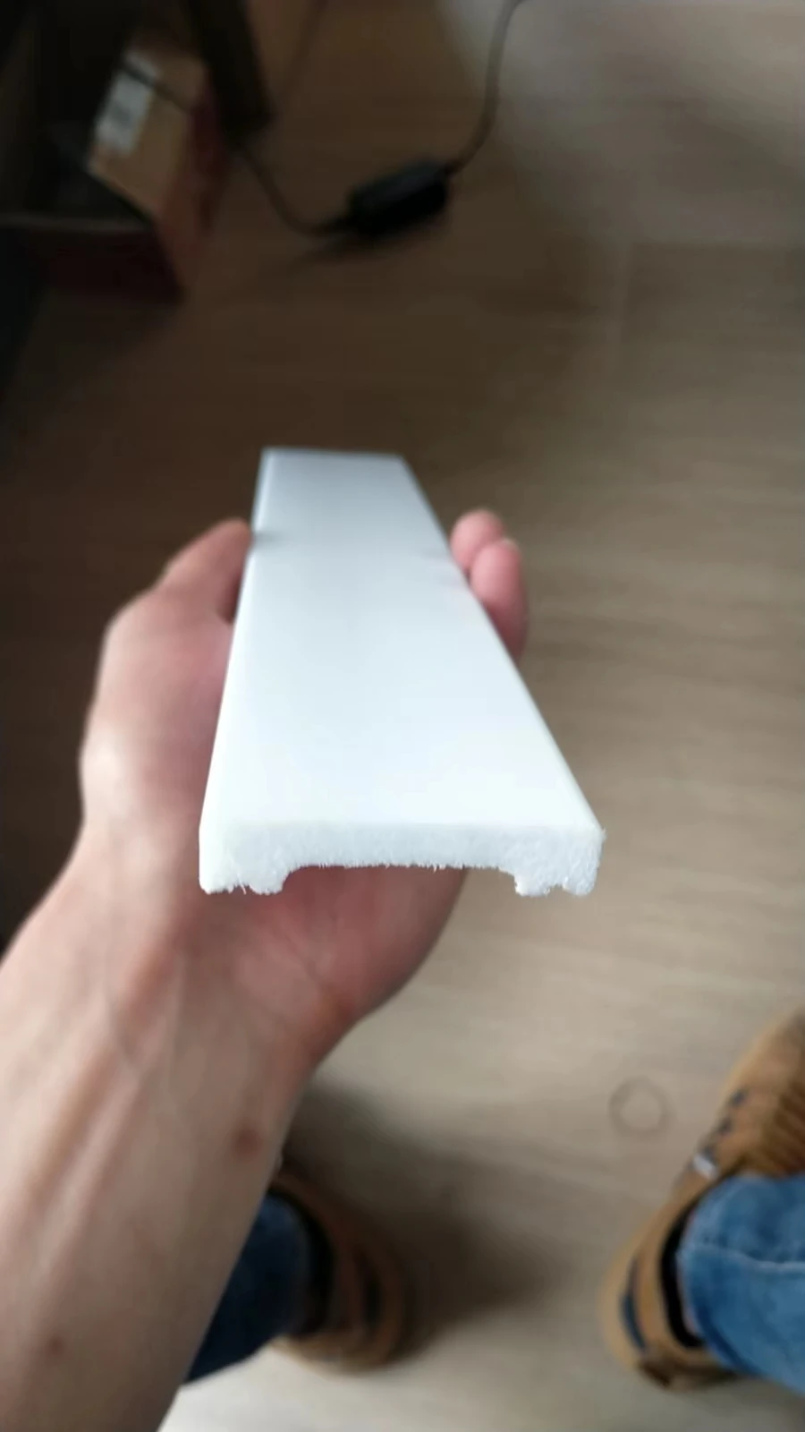 4cm Modern White PS Skirting Lines Plastic Baseboard Flooring Molding ...