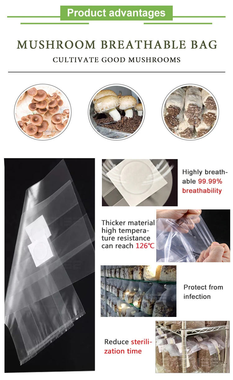 Autoclaveable Mushroom Inoculation Spawn Bags - 13*12*50cm