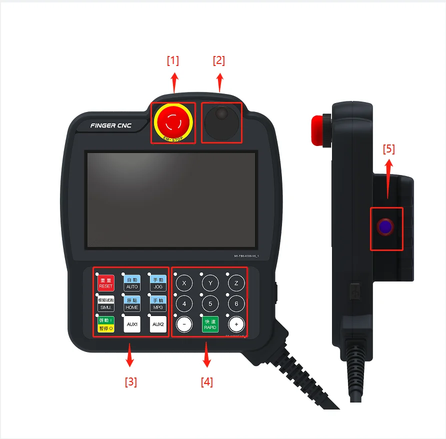 9 Axis Robot Control System Robotic Arm Controller Teaching Pendant Box ...