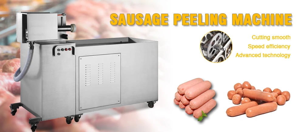 Automatic Plastic Casings SSausage Machine Peel the Sausage Shell From ...