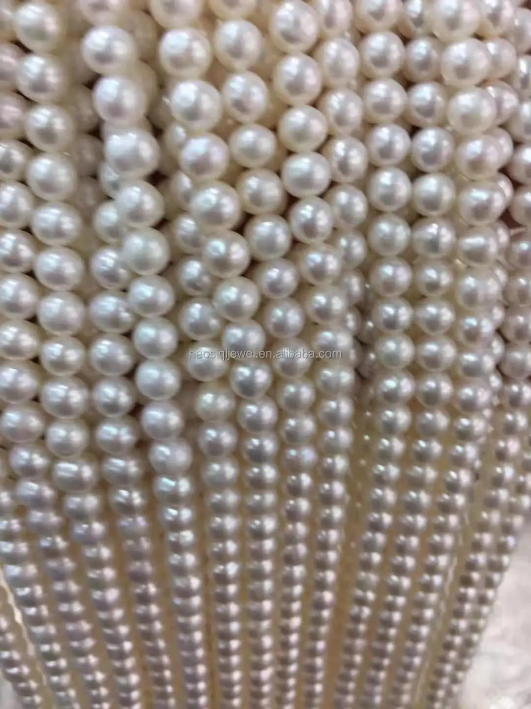 Natural Freshwater Cultured White Pearl Beads for Jewelry