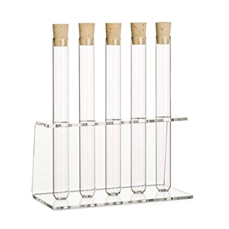U Shaped Clear Acrylic Tube Holder - 5 Holes Design