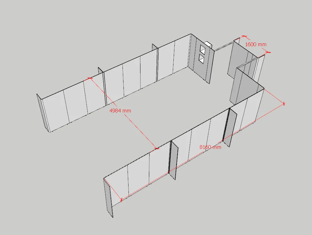 Modular Pit Garage Walling System - Chleh Panels for Racing