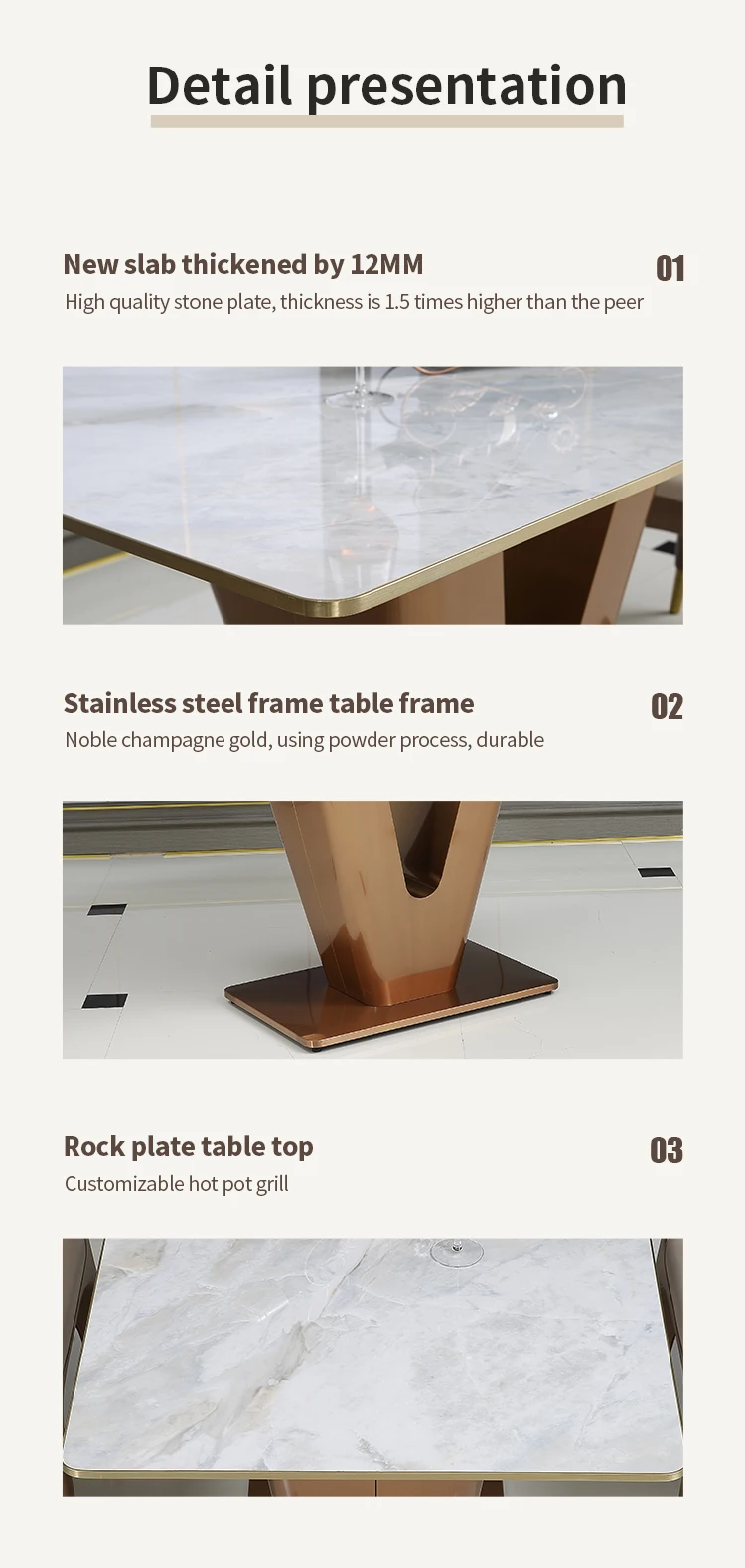 Modern Design Commercial Rectangle No Smoke Hot Pot Induction Table ...