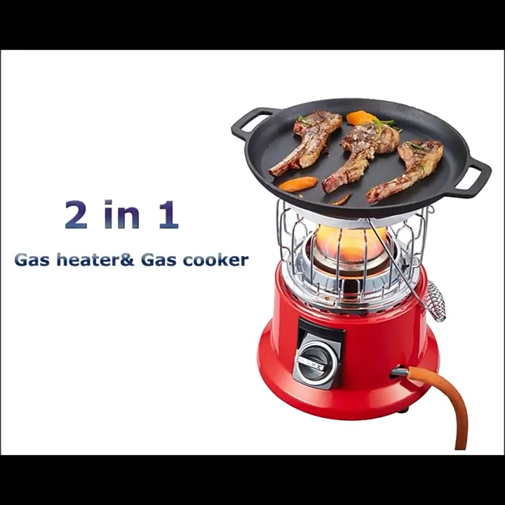 2 In 1 Gas Stove Cooker With Gas Heater Multi Functional Outdoor With ...
