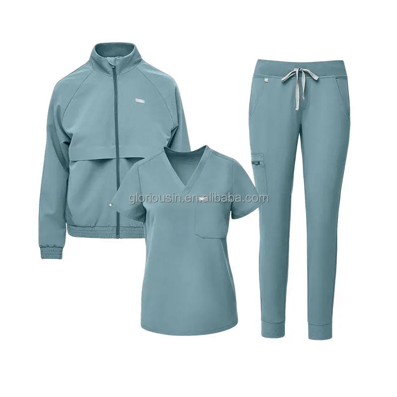 Wholesale Elastic Custom logo Girls Hospital Uniforms Scrubs for Women ...