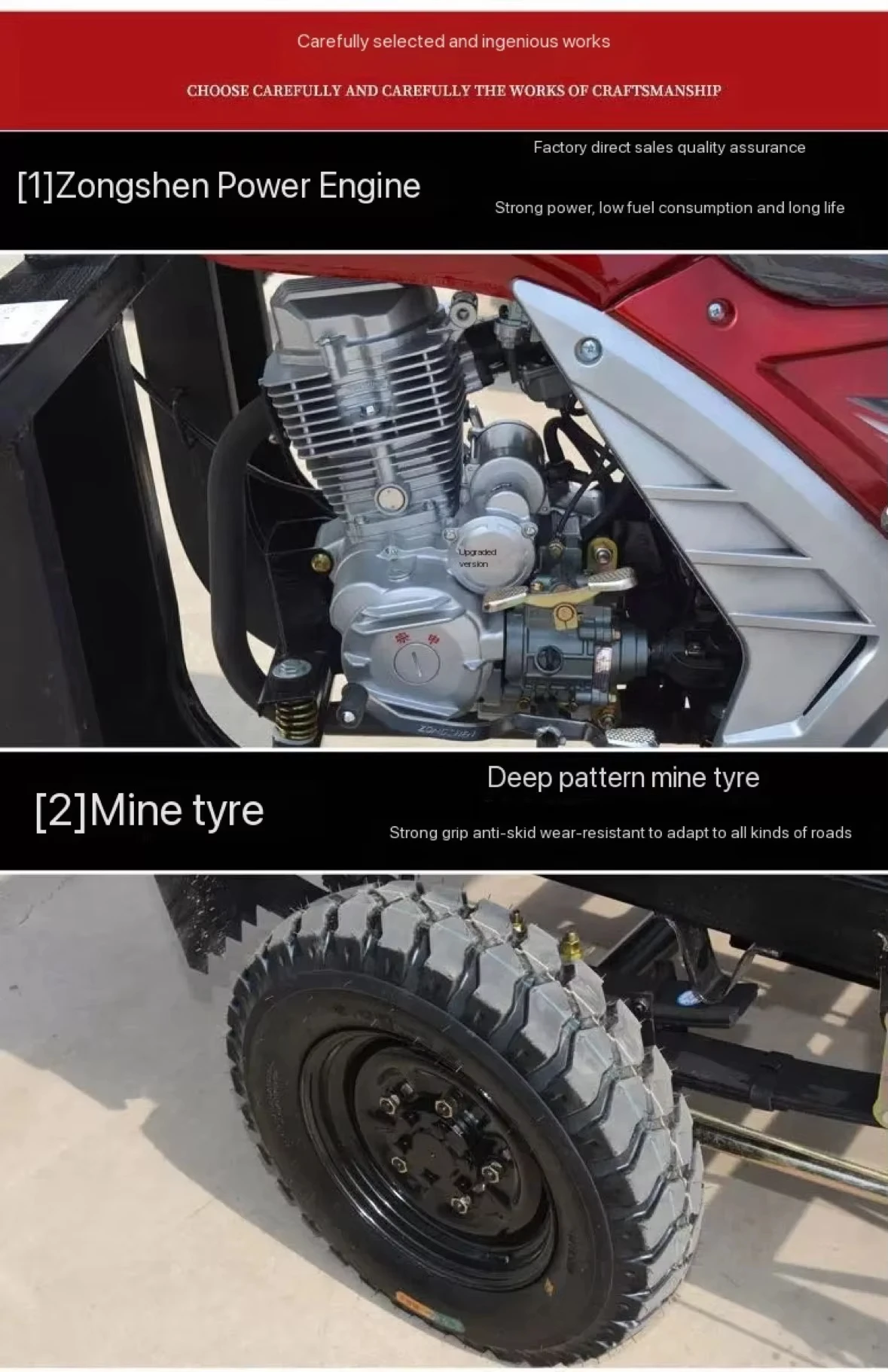 New Style Double-Axle Nine-Wheel Motorized Tricycle Passenger and Cargo ...