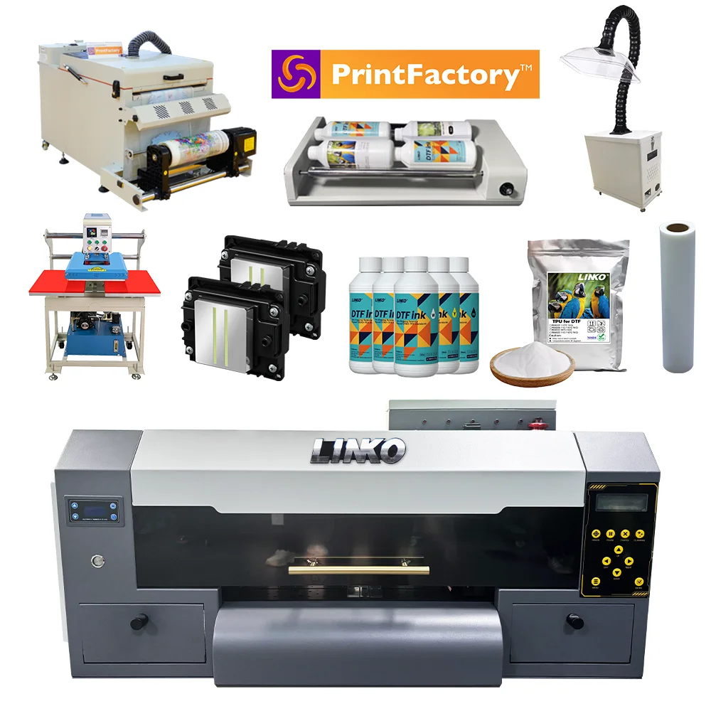 LINKO Desktop Roll A3 DTF Printer Dual i1600 Print head DTF Printer ...