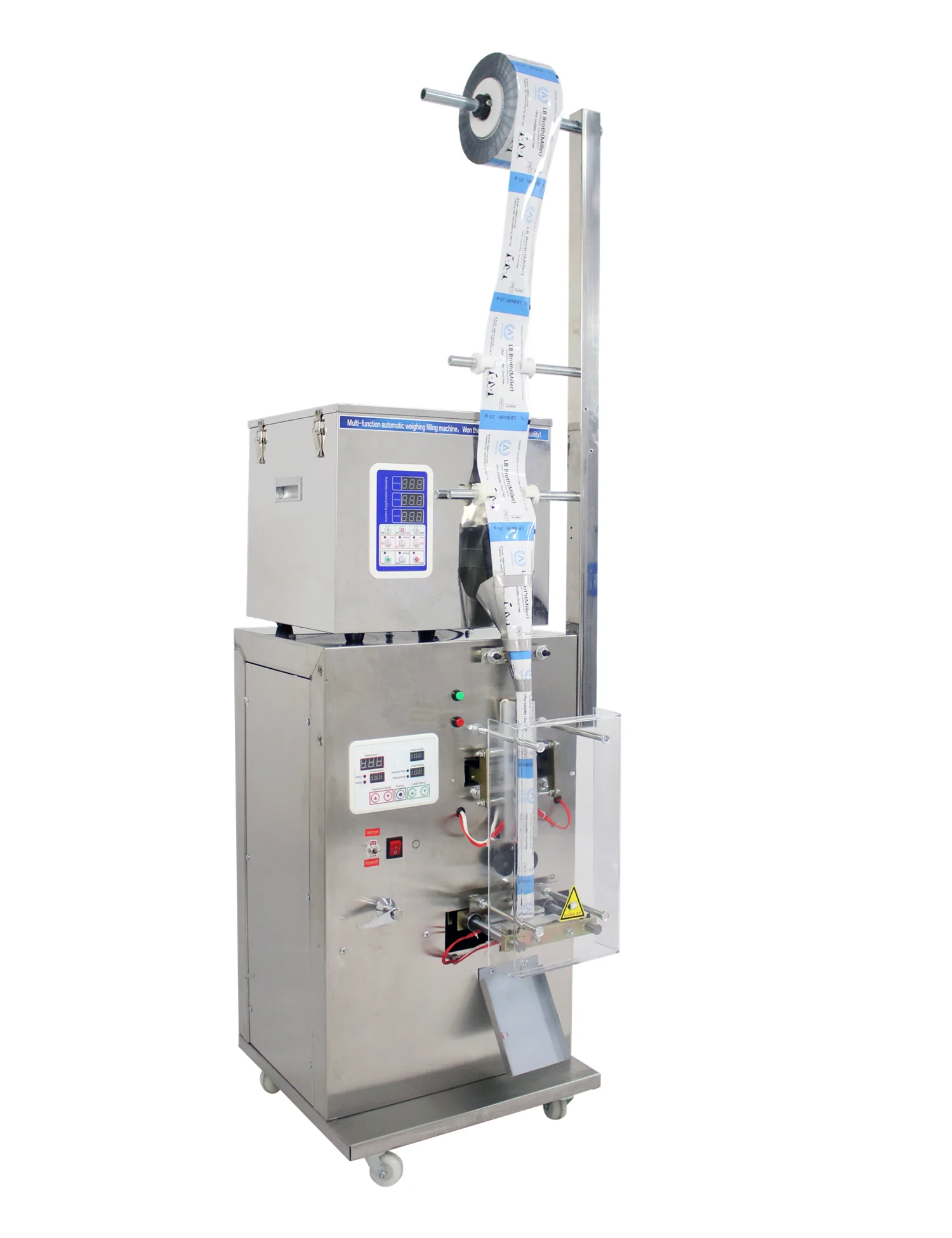 1-200g Multi-function Spiral Feeding Automatic Bag Packing Machine Rotary Tea Bags Granule ...