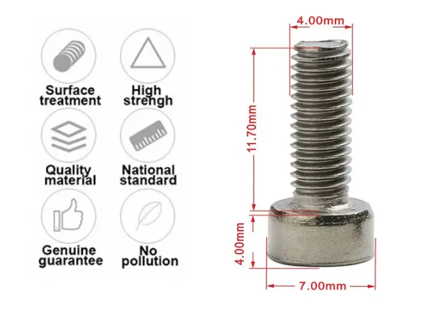 High Quality Fastener M6*20 Din7984 Stainless Plastic Bolt With Low Head Hexagon Socket Head ...