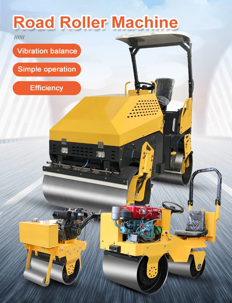 Manned Road Roller Compactor Double Drum Vibrating Road Roller Cheap ...