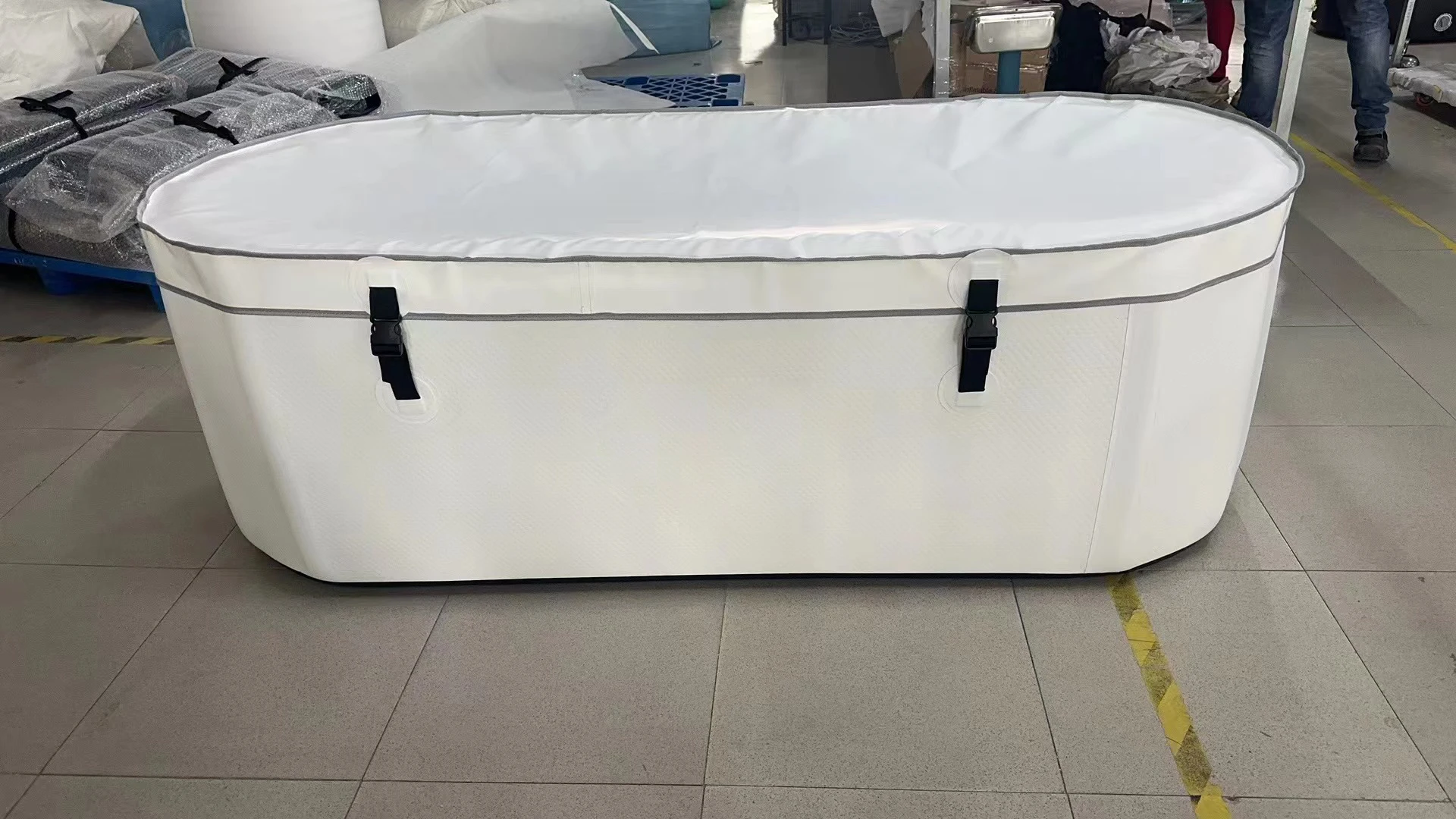 2 Person Inflatable Snow Ice Bath Outdoor Spa Whirlpool Bathtub 1hp ...