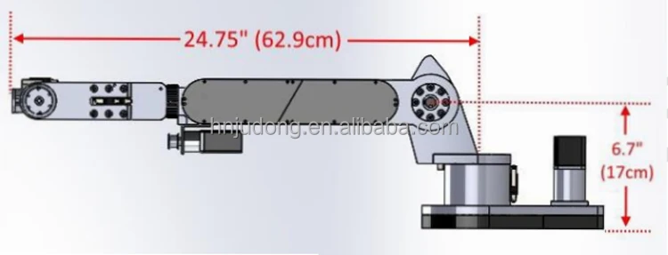 6 Axis Industrial Robotic Arm for Automation & Education, 2kg Payload - OEM