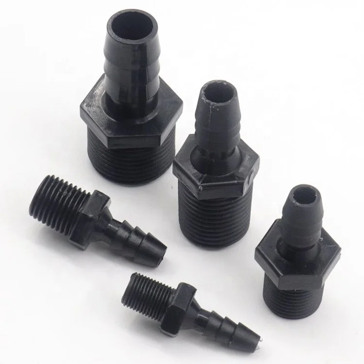 NPT Male Thread Coupler 1/8 - 3/4 Inch Plastic Barb Connectors