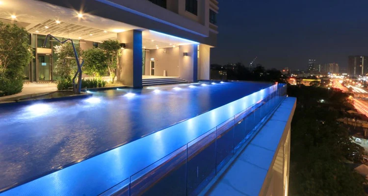 Aupool Unbreakable Plexiglass Acrylic Transparent Polyester Swimming ...