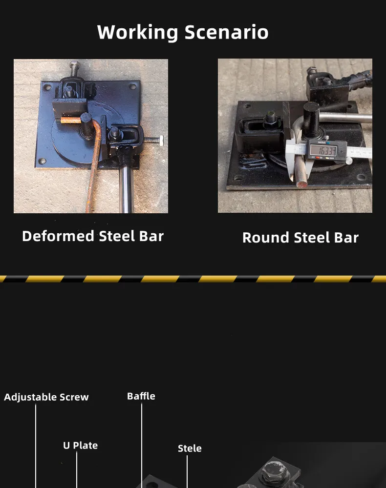 Hand Deformed Steel Rebar Bender Bending Bar Budiling Construction ...