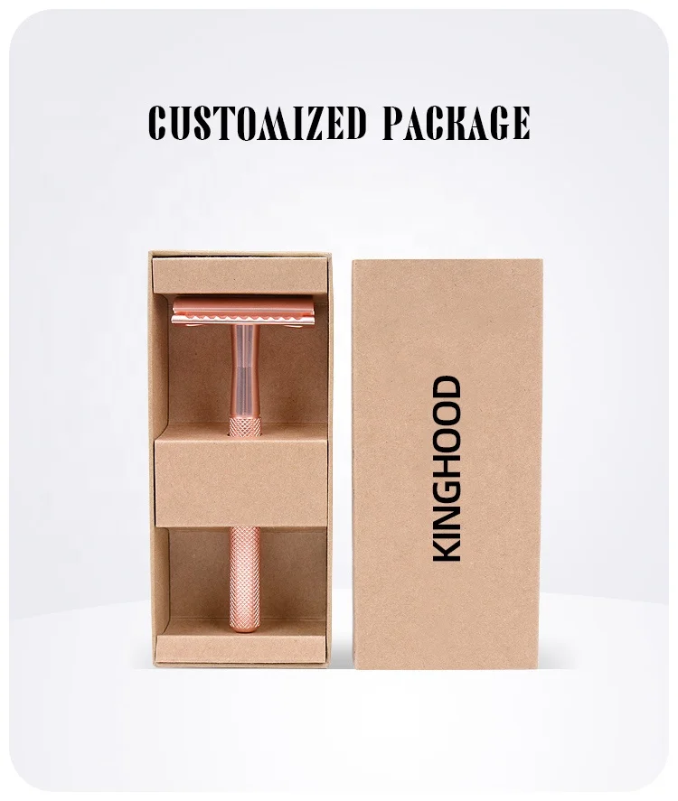 Hot Selling Elegant Private Label Rose Gold Double Edge Safety Shaving ...