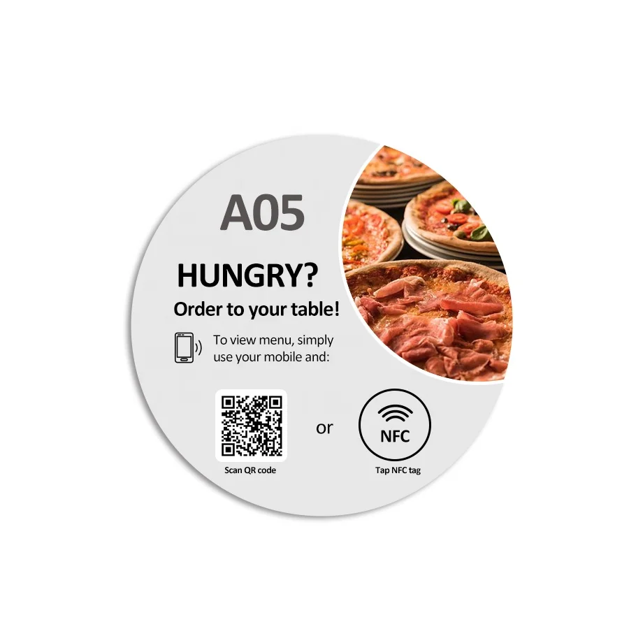 Waterproof Epoxy Sticker QR Code Ordering Online NFC Tag